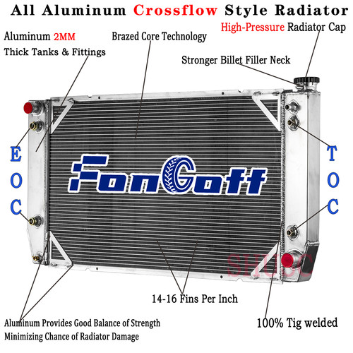 CC1696 4 Row Radiator For 88-2000 Chevy GMC C/K 2500 3500 Pickup 7.4L ...