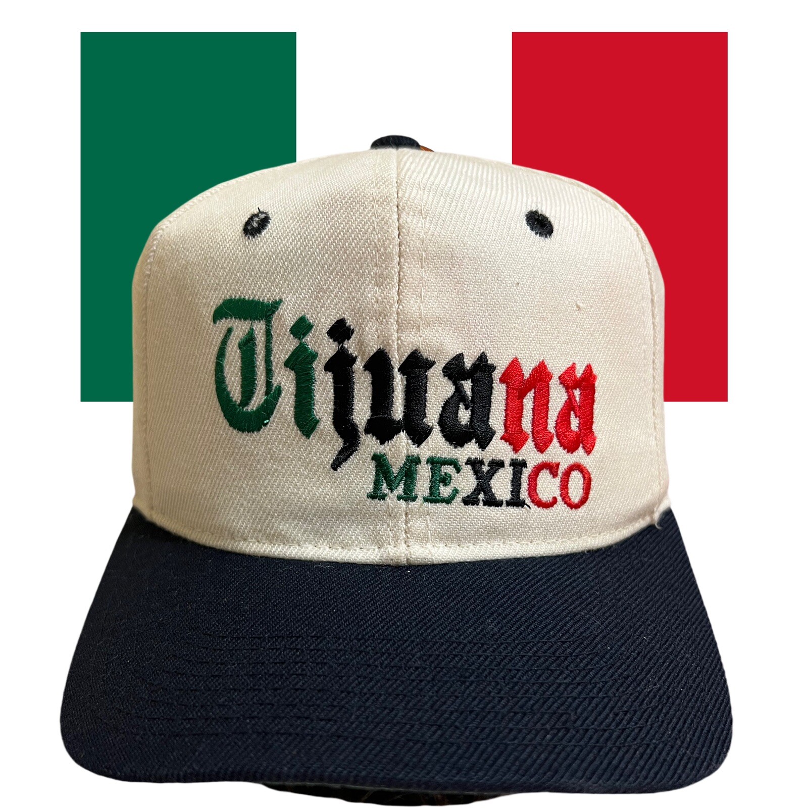 Tijuana Mexico Old English Snapback Hat Vintage - Gem