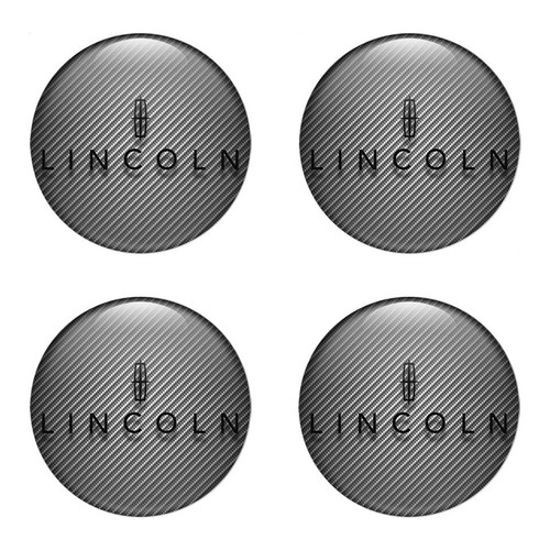 4x Lincoln Emblem Silicone Self-Adhesive Sticker Badge Wheel Cap Decal ...