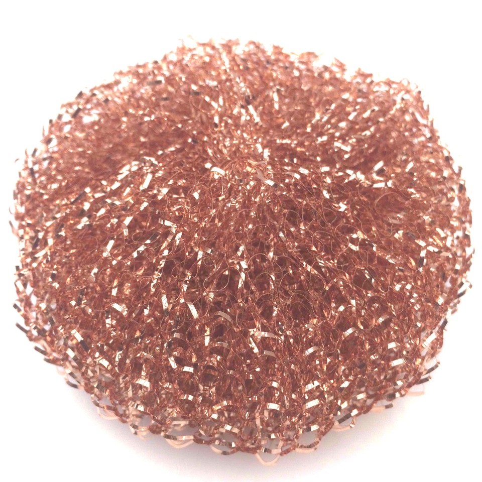 3x Copper Coated Scourer Heavy Duty Kitchen Pots Pans Scrubber Cleaning ...