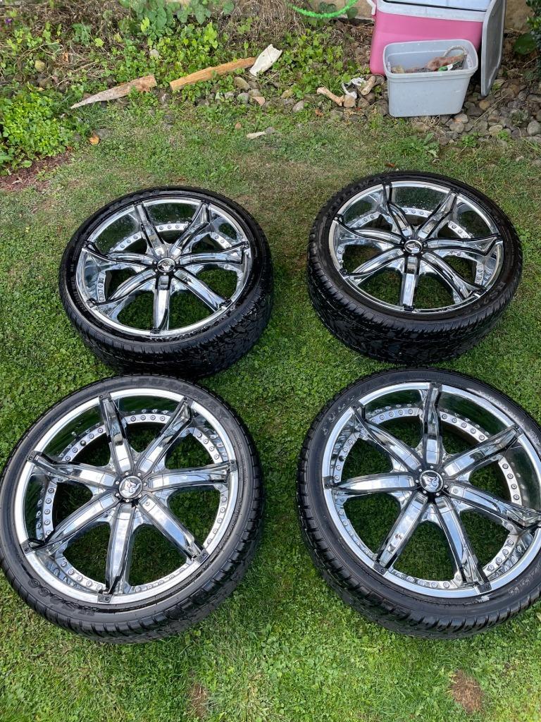 4 Diablo DNA Rims 22 inch and Fullway Extra Load HS 265/35R22 Tires ...