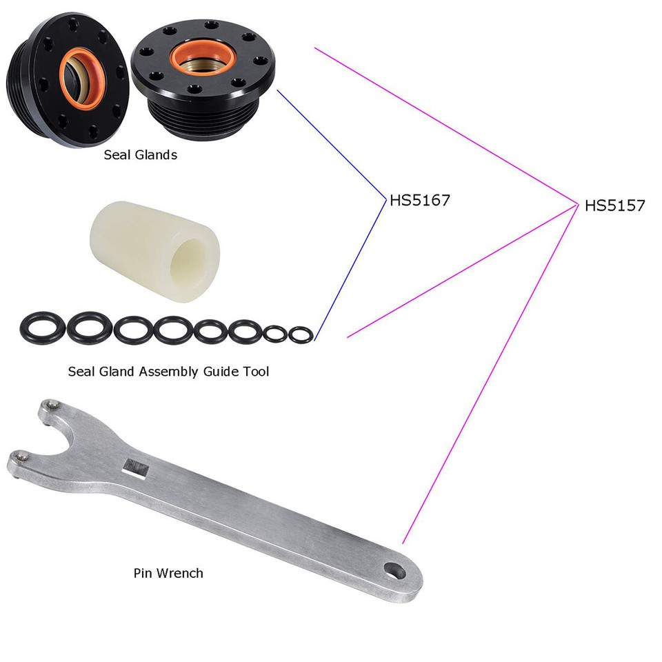 Front Mount Hydraulic Steering Cylinder Seal Kit for SeaStar HC5345 ...