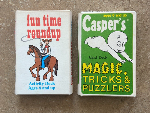 2 Decks of Vintage Warren Paper Products Activity Cards -EUC – Casper ...
