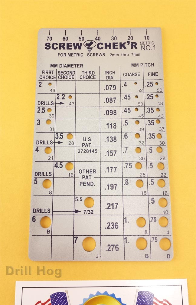 Metric Screw Checker Bolt Thread Screw Check'r Bolt Pitch Tool Metal MM ...