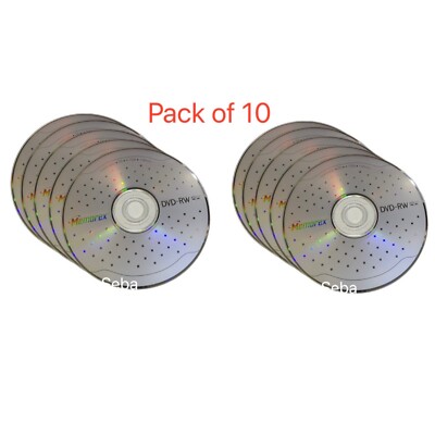 10 x Memorex Blank DVD-RW discs 2x 4.7GB 120 mins Rewritable With ...
