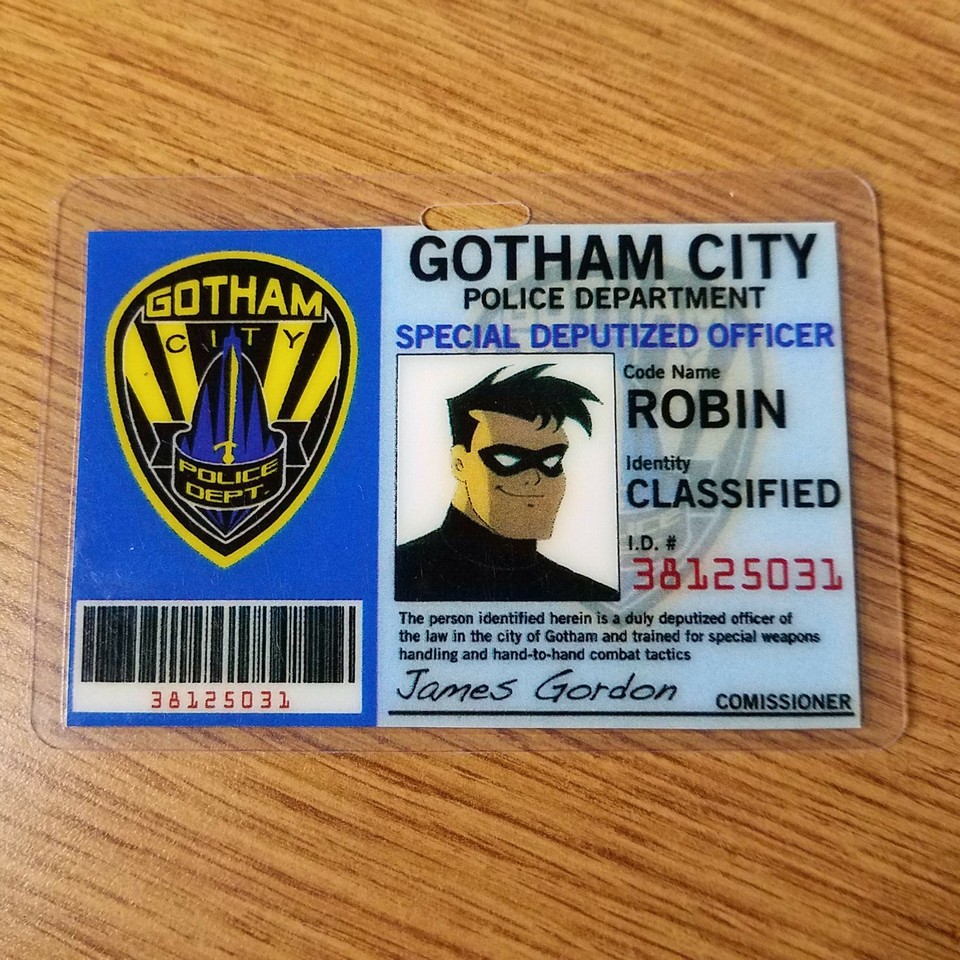 Batman ID Badge-Gotham City Robin Animated cosplay costume | eBay