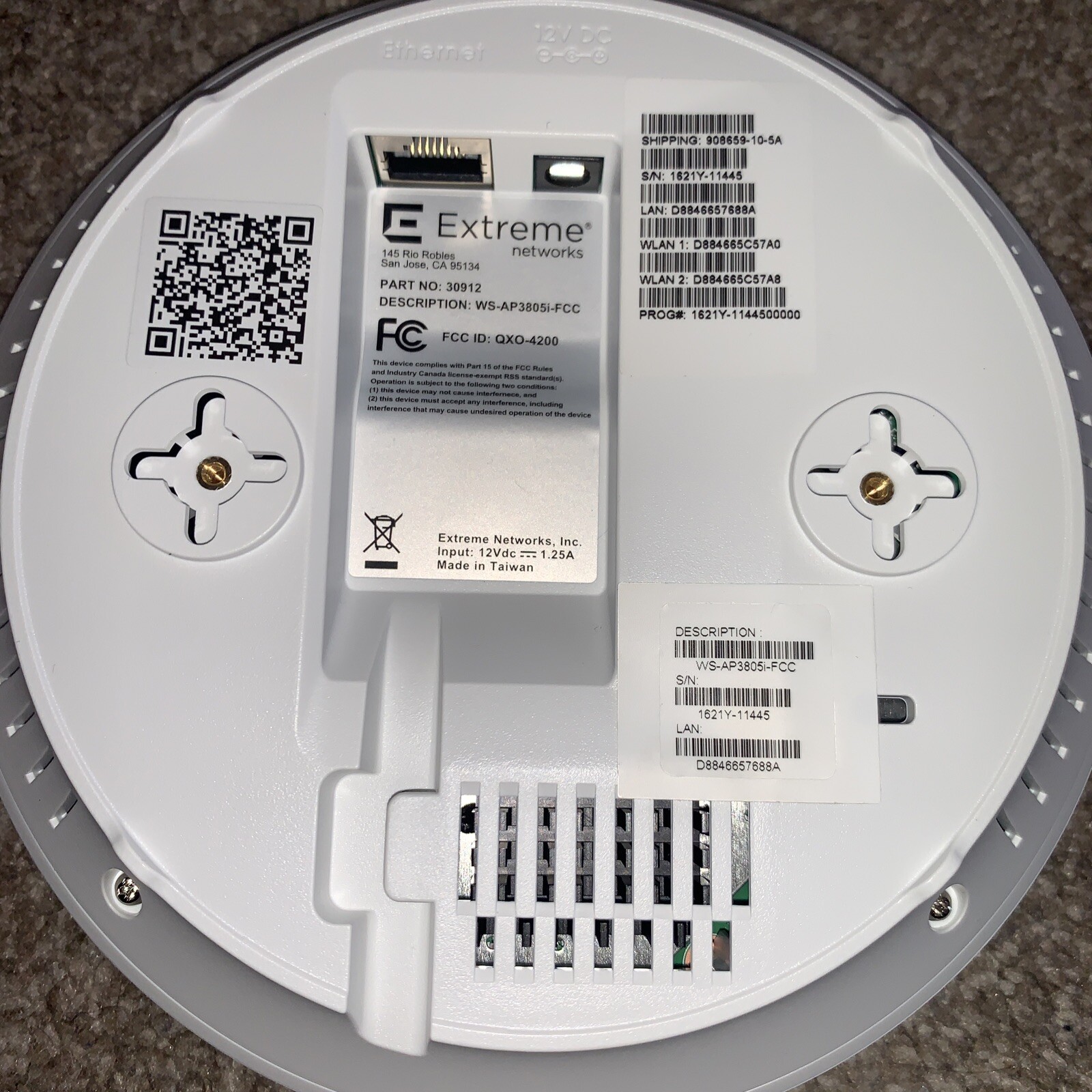 Extreme Networks WSAP3805I Dual Band Indoor Wireless Access Point | eBay