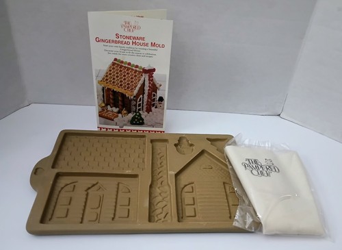 The Pampered Chef Stoneware Gingerbread House Cookie Mold Vintage 1992 ...