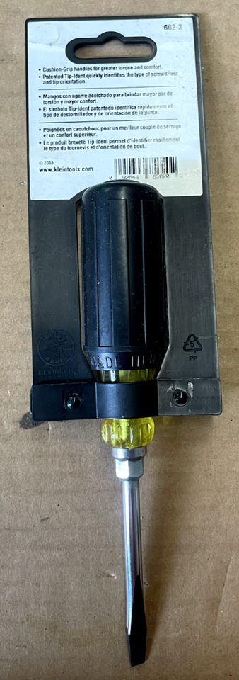 Klein Tools 602-3 7/32" Keystone-Tip Screwdriver with 3" Heavy-Duty ...