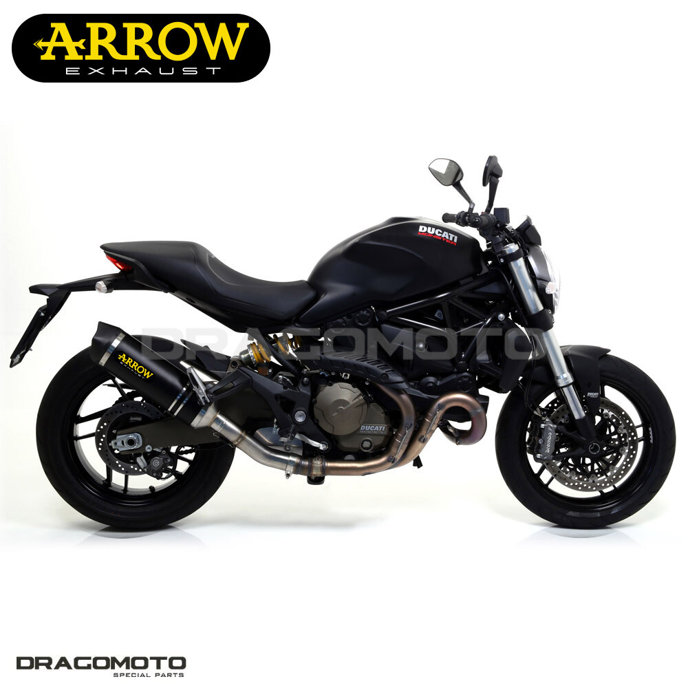 Exhaust DUCATI MONSTER 821 2016 2017 ARROW ALU Black CC Kat RACE-TECH ...