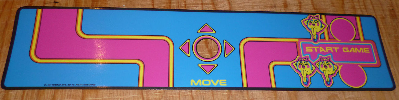 Ms Pac Man Control Panel Overlay CPO | eBay