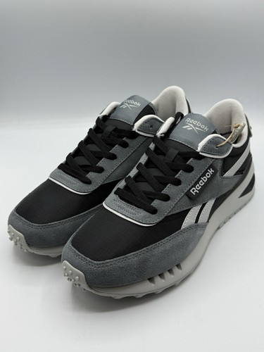 Reebok Forte Racer Shoes Men New Black Grey Sneakers | eBay