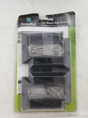 NEW DeckoRail 2x4 Black Rail Bracket - 163602 | eBay