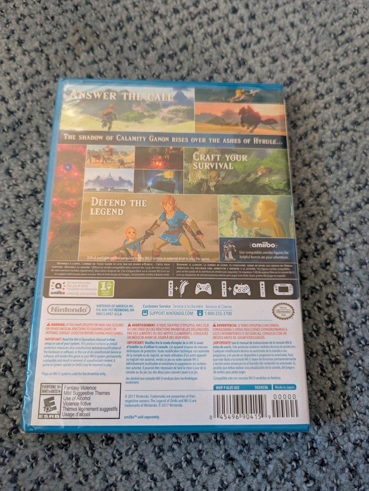 The Legend of Zelda: Breath of the Wild (WiiU) - First Print w ...