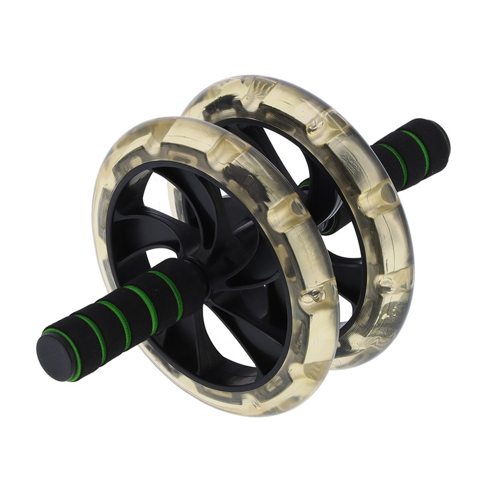 ♢200mm Abdominal Wheel Roller NonSlip Dual Wheels Exercise Roller For ...