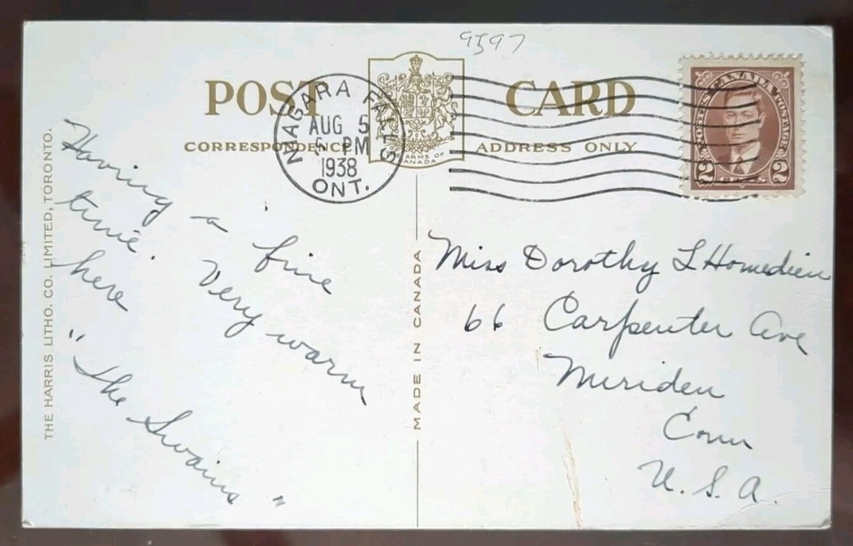 Aero Cable Car crossing the Whirlpool, Niagara Falls, CAN - 1938, Rough ...