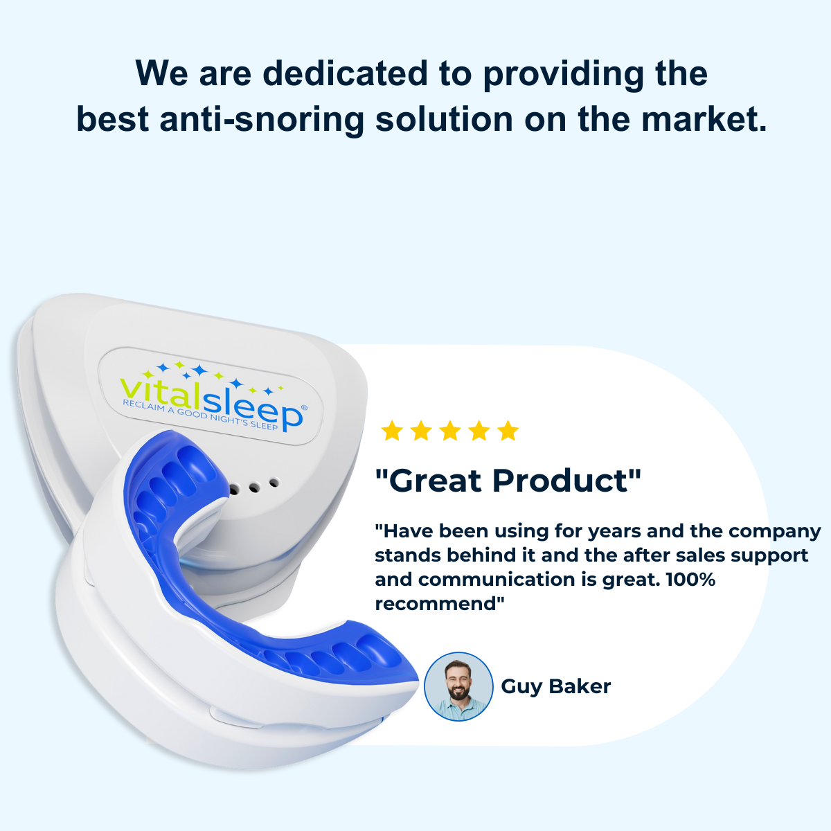 VitalSleep Anti Snoring Mouthpiece – Adjustable Snoring Device - USA ...