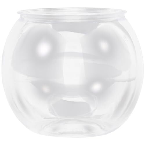 Plastic Fish Bowl Round Goldfish Tank Small Betta Fish Bowl Clear Fish ...