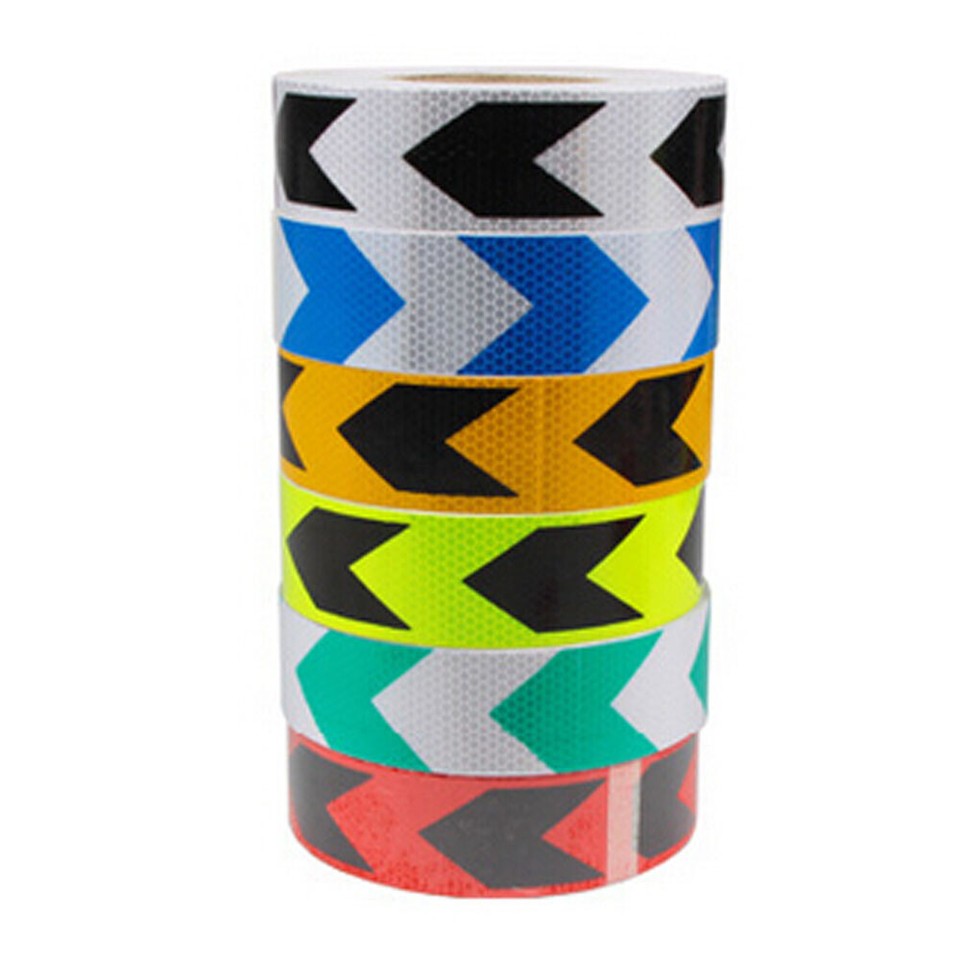 3M 10M 25M 38M Arrow Reflective Tape Conspicuity Sticker Safety Warning ...