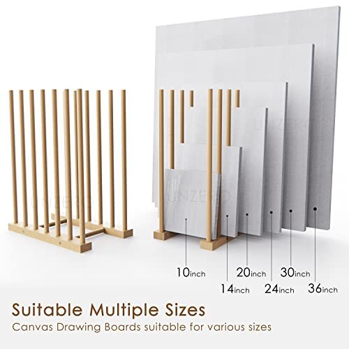 Art Storage Rack, Wood Storage Stand for Canvas Boards, Panel, Frame ...