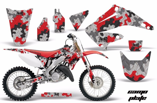 Dirt Bike Graphics Kit Decal Wrap For Honda CR125R CR250R 2002-2008 ...