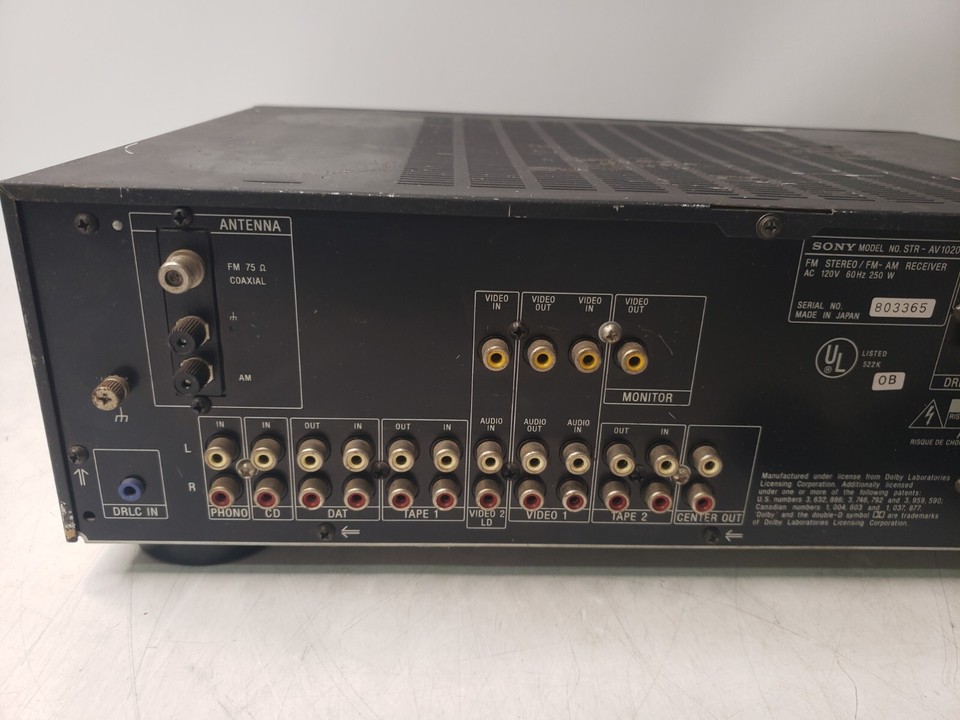 Sony STR-AV1020 Surround FM / AM Stereo Receiver | eBay