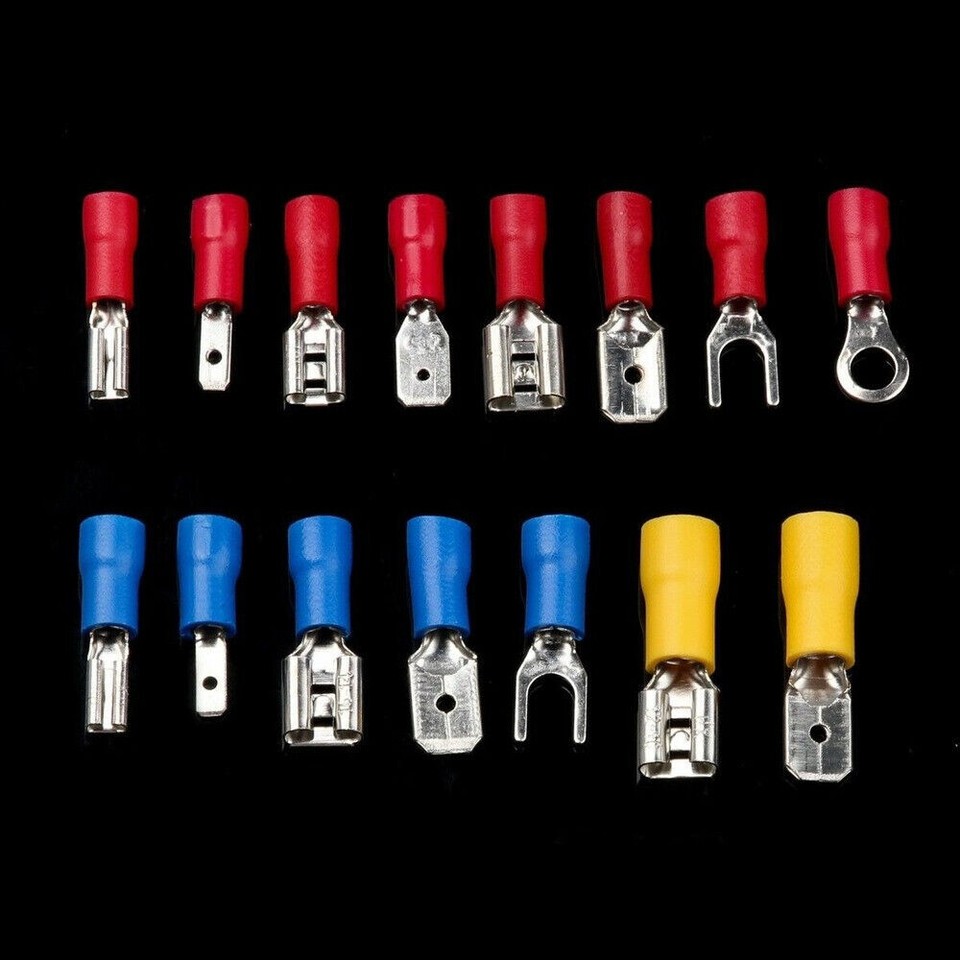 75-280PCS Crimp Spade Terminal Insulated Electrical Wire Connector Kit ...
