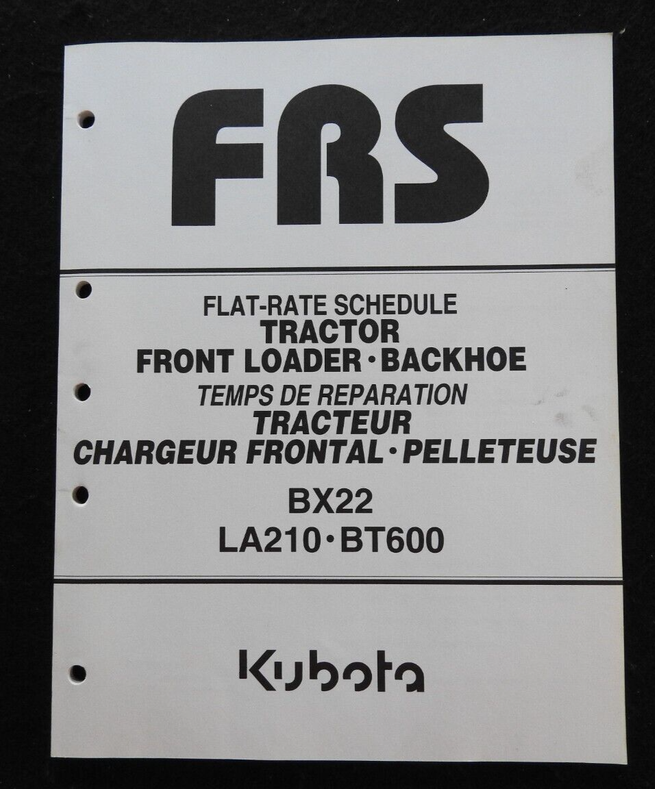 2002-2003 KUBOTA BX22 TRACTOR LA210 LOADER BT600 BACKHOE SERVICE REPAIR ...