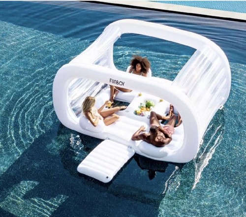 Funboy Giant Cabana Pool Float Relaxation & Comfort Sun-Shade Lounger ...