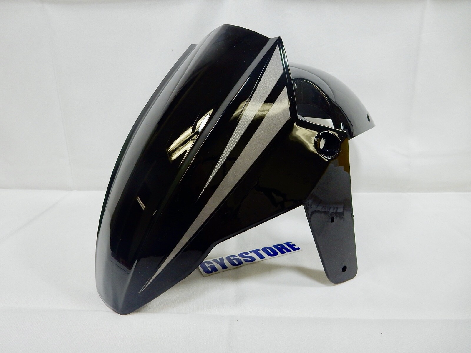 TAOTAO GY6 150cc QUANTUM FRONT WHEEL FENDER (BLACK / SILVER) *OEM* | eBay