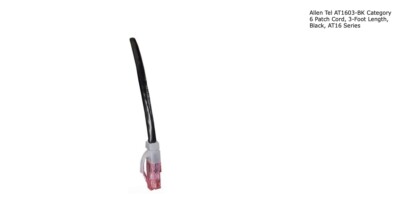 Allen Tel Products AT1603-BK CAT 6 RJ45 3FT Black Patch Cable Qty. 5 (5 ...