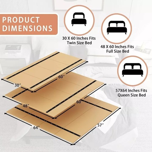 Foldable Box Spring Bunkie Board Bed Support Slats Bed Boards for Under ...