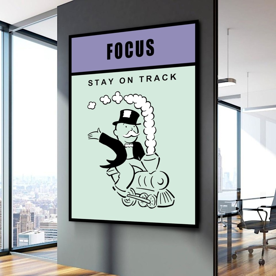 FOCUS Monopoly Quote Success Quote Work Art Decor Motivation POSTER ...