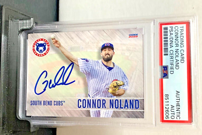 Connor Noland autograph signed 2023 South Bend Cubs baseball card PSA ...