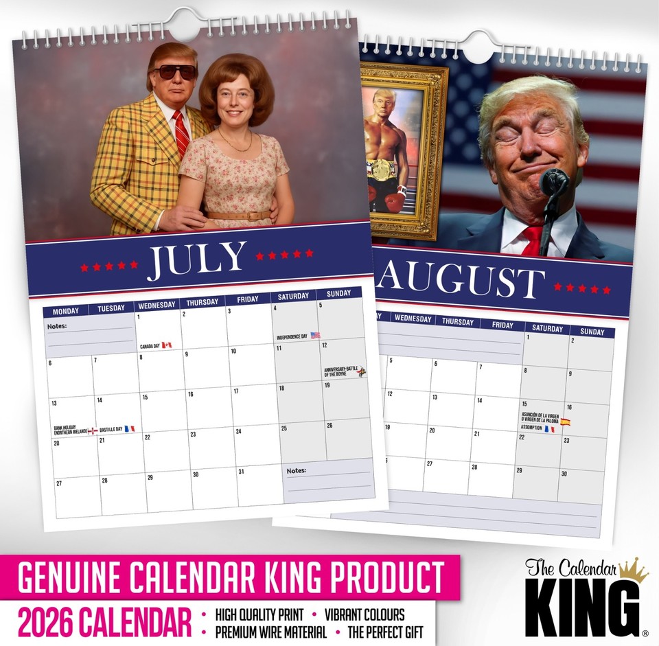 2026 Calendar - Donald Trump – Funny - Quirky - Christmas - Birthday ...