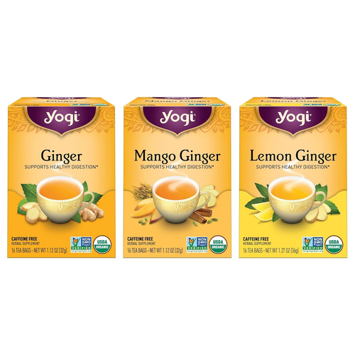 Tea Ginger Variety Sampler - 16 Bags per Pack (3 Packs) - Caffeine-Free ...