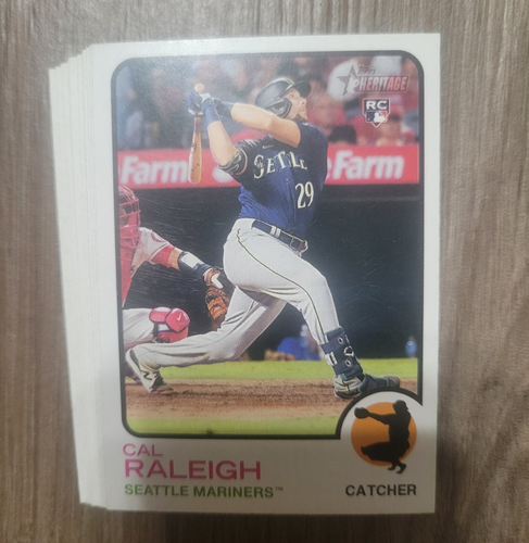12 CT Cal Raleigh 2022 Topps Heritage Rookie Card RC lot Seattle ...