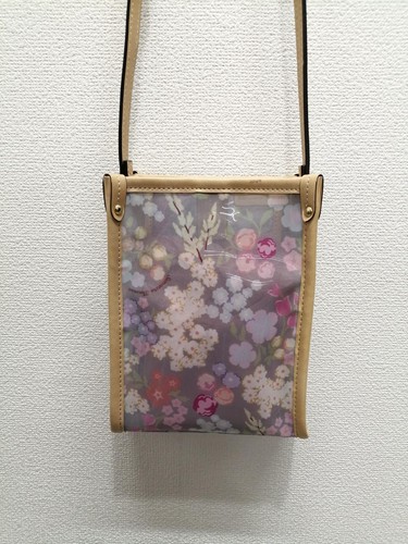MESH SHOULDER BAG MODEL NUMBER BEG.GRY FLORAL PATTERN SAMANTHA THAVASA ...