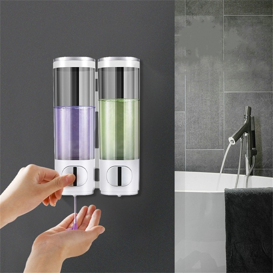 Dispenser di Sapone da Parete con Capacità 300ML per Accessori Doccia ...