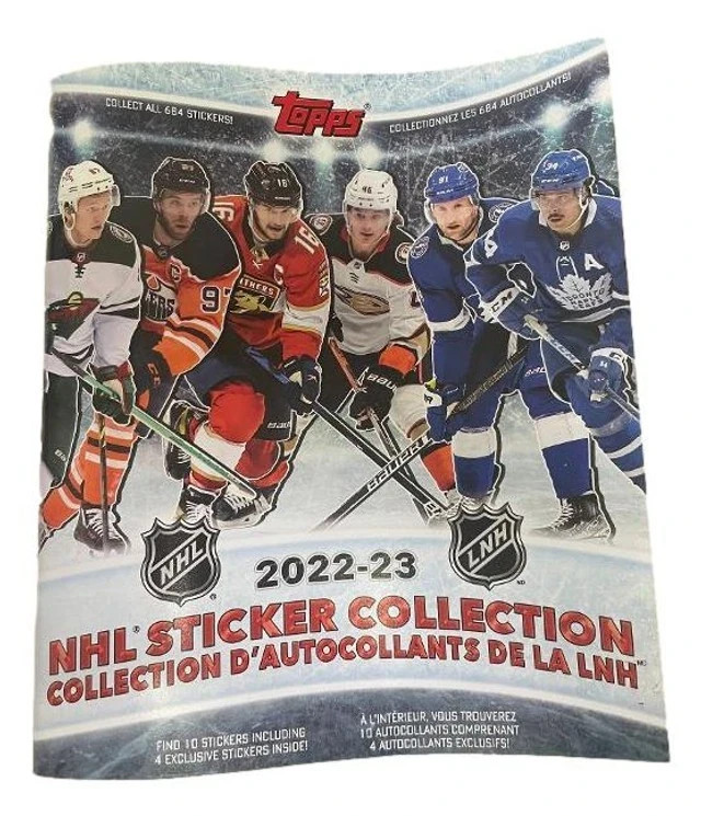 2022-23 Topps NHL Sticker Album & 50 Card/Sticker Pack Box | eBay