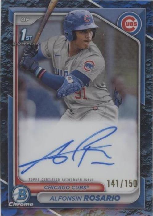 2024 Bowman - Chrome Prospect Autographs Alfonsin Rosario #CPA-ARO Blue ...