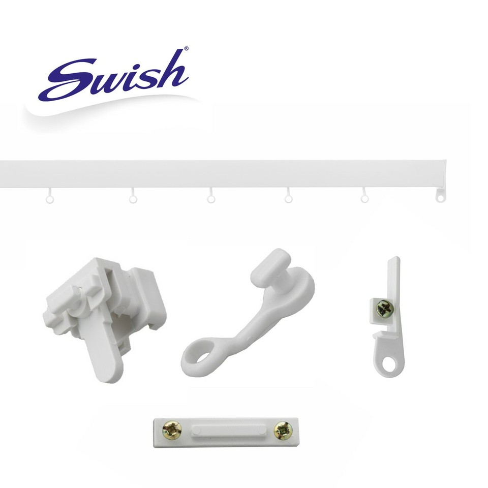 Swish DELUXE Curtain Track, White, Bay or Straight windows, Uncorded ...