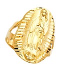 GOLD - 14K Yellow Gold Our Lady of Guadalupe Ring | eBay