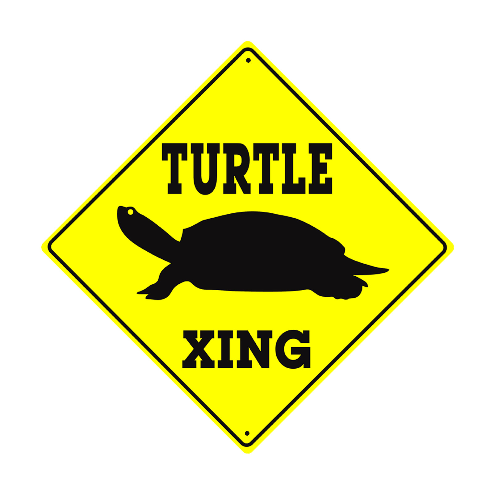 Turtle Xing Diamond Sign Crossing Symbol Animal Lake Ponds Aluminum ...