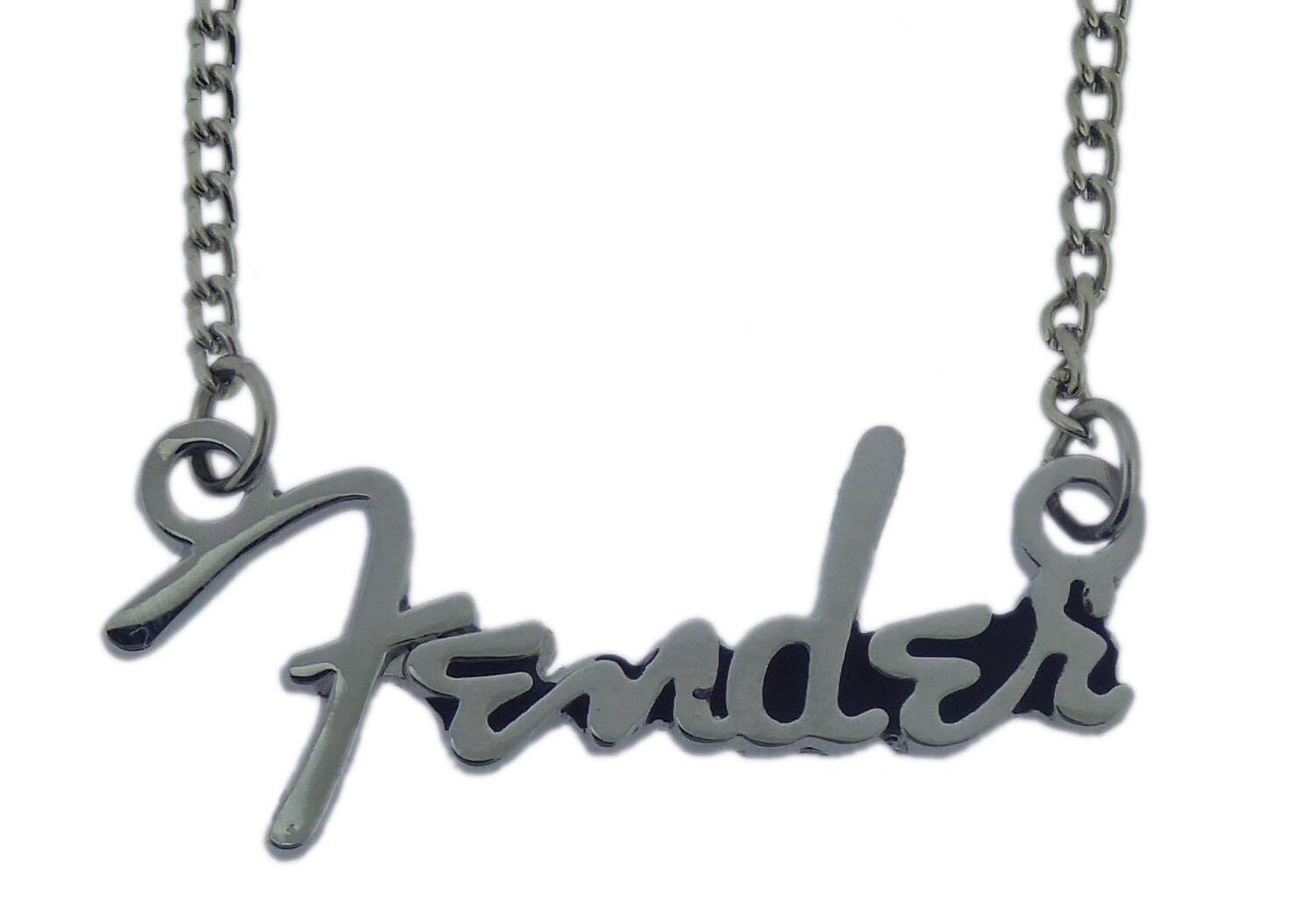Fender Text Guitar Metal Necklace Pendant Charm King Baby Silver Metal ...