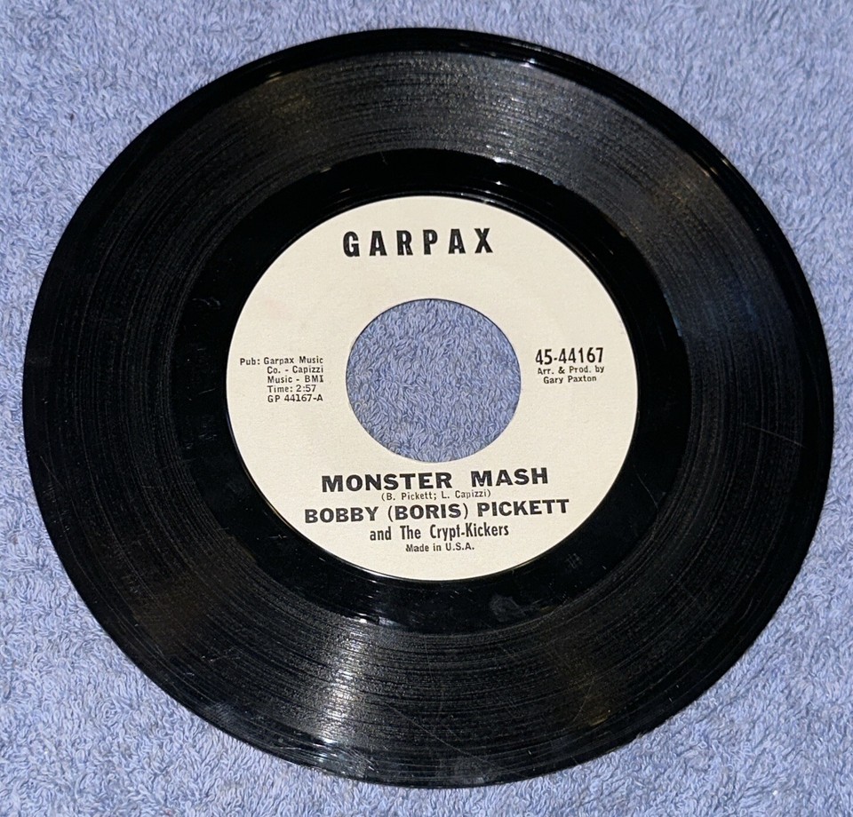 Bobby Boris Pickett And The Crypt Kickers "Monster Mash" 45 LP 1962 ...