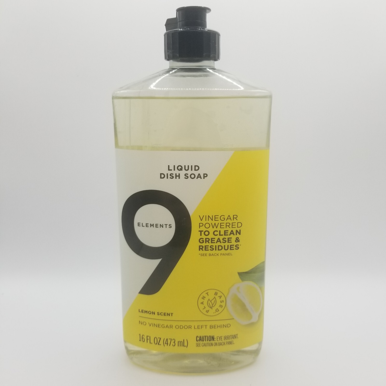 9 ELEMENTS Liquid Dish Soap Vinegar Powered Lemon Scent 16 FL Oz for ...