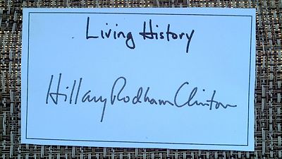 Signed Bookplate Hillary Clinton Signature Living History RP | eBay