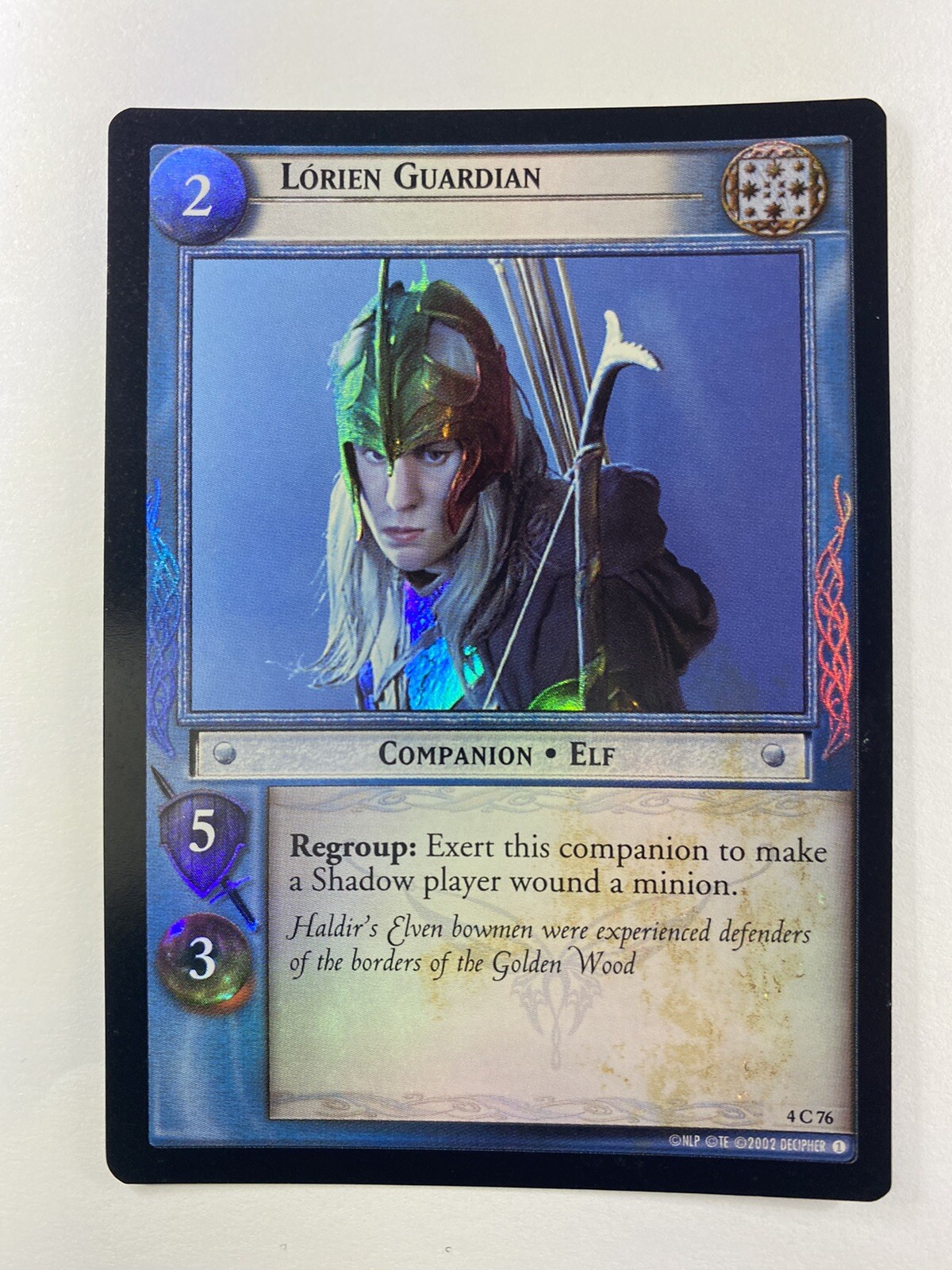 2002 Decipher Lord of the Rings LOTR TCG Lorien Guardian FOIL 4C76 ...
