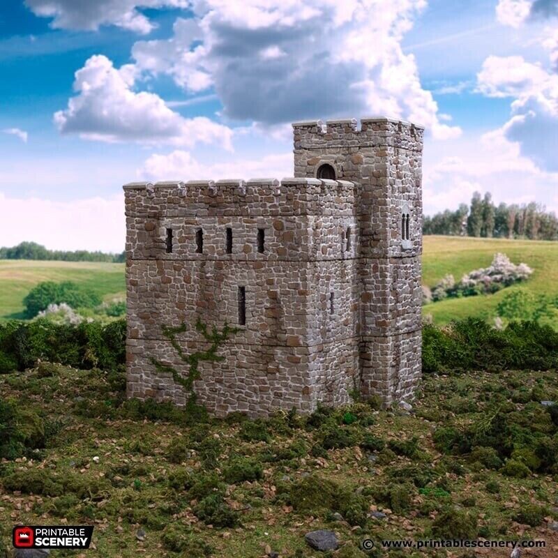Medieval Stone Castle Terrain for DND and Tabletop Games, Tabletop ...